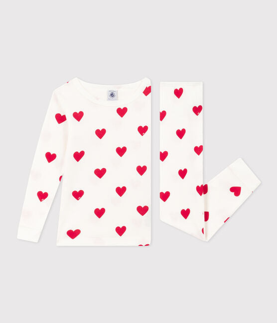 slim fit cotton red hearts pyjamas - Lucky Baby & Kids LTD
